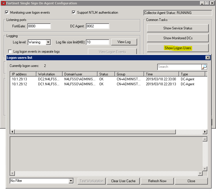Identity: FSSO - Installation and Configuration