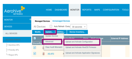 How to sync Aerohive Access Points in HiveManager