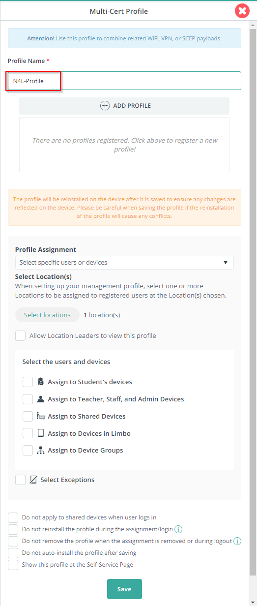 Cloudpath - iOS SCEP enrollment via Mosyle Manager Premium