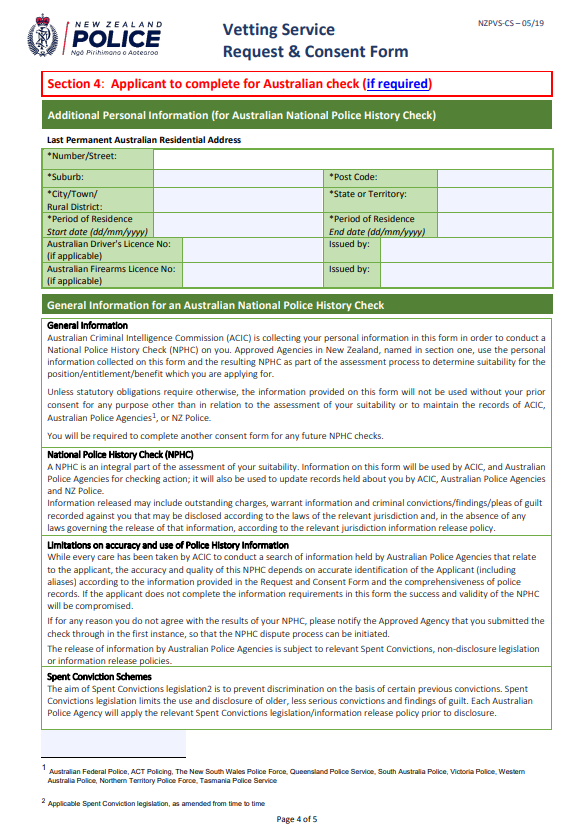 Police Vetting Process