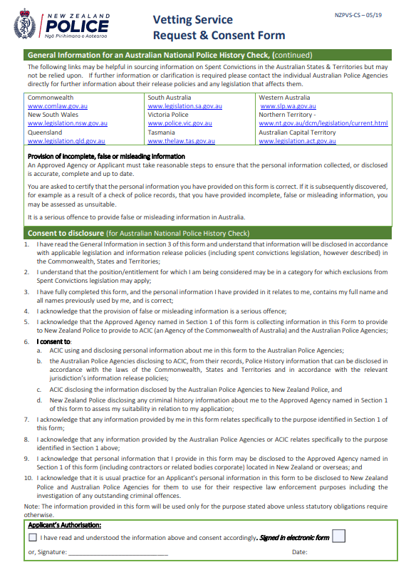 Police Vetting Process