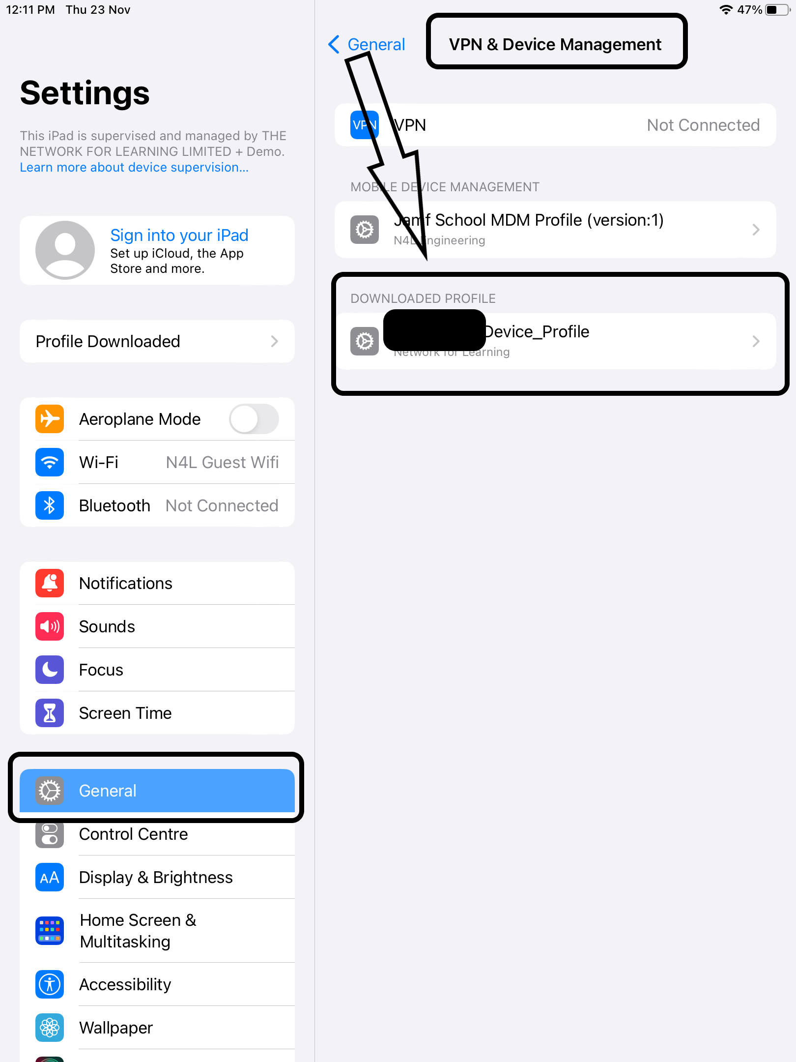 How to enrol a personal iOS device for a dedicated user
