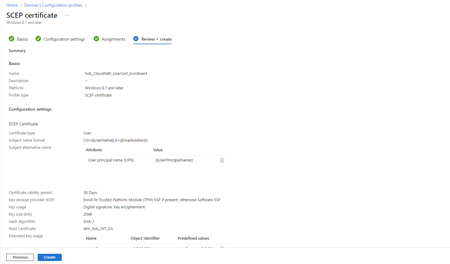 Cloudpath - SCEP enrolment via Microsoft Intune