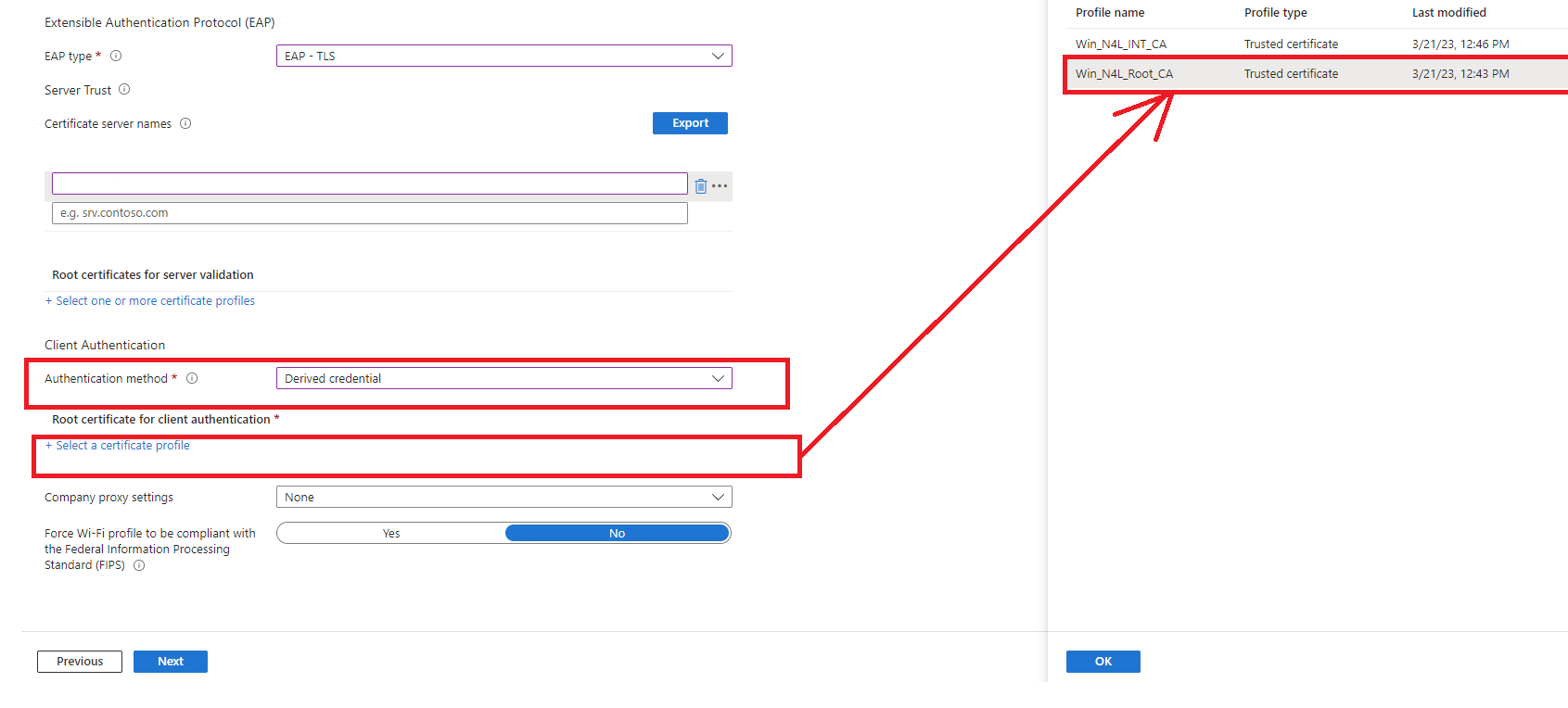 Cloudpath - SCEP enrolment via Microsoft Intune