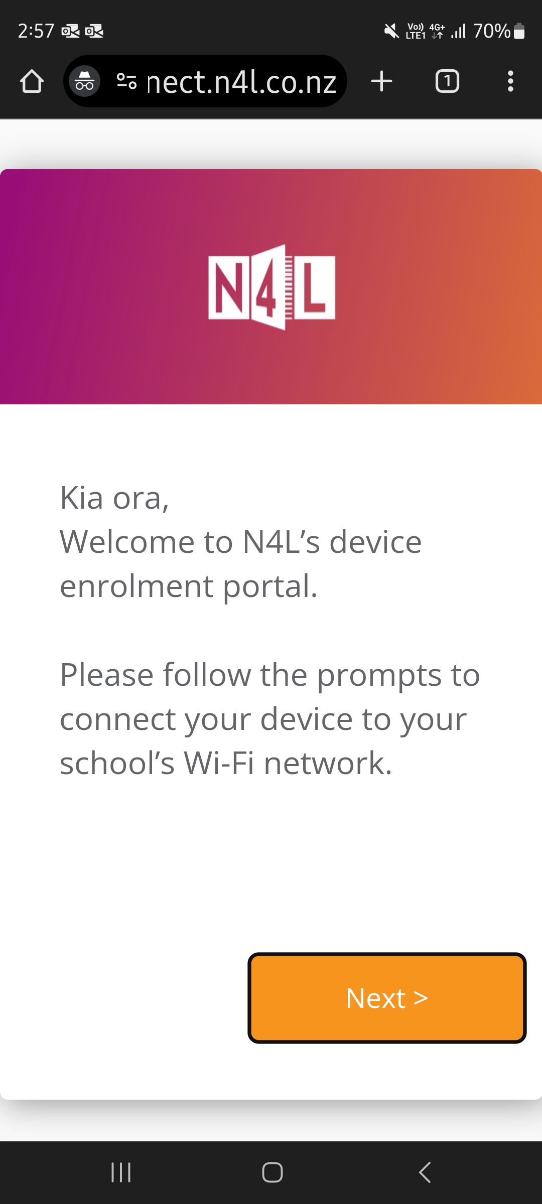 How to enrol an Android device for a dedicated staff member