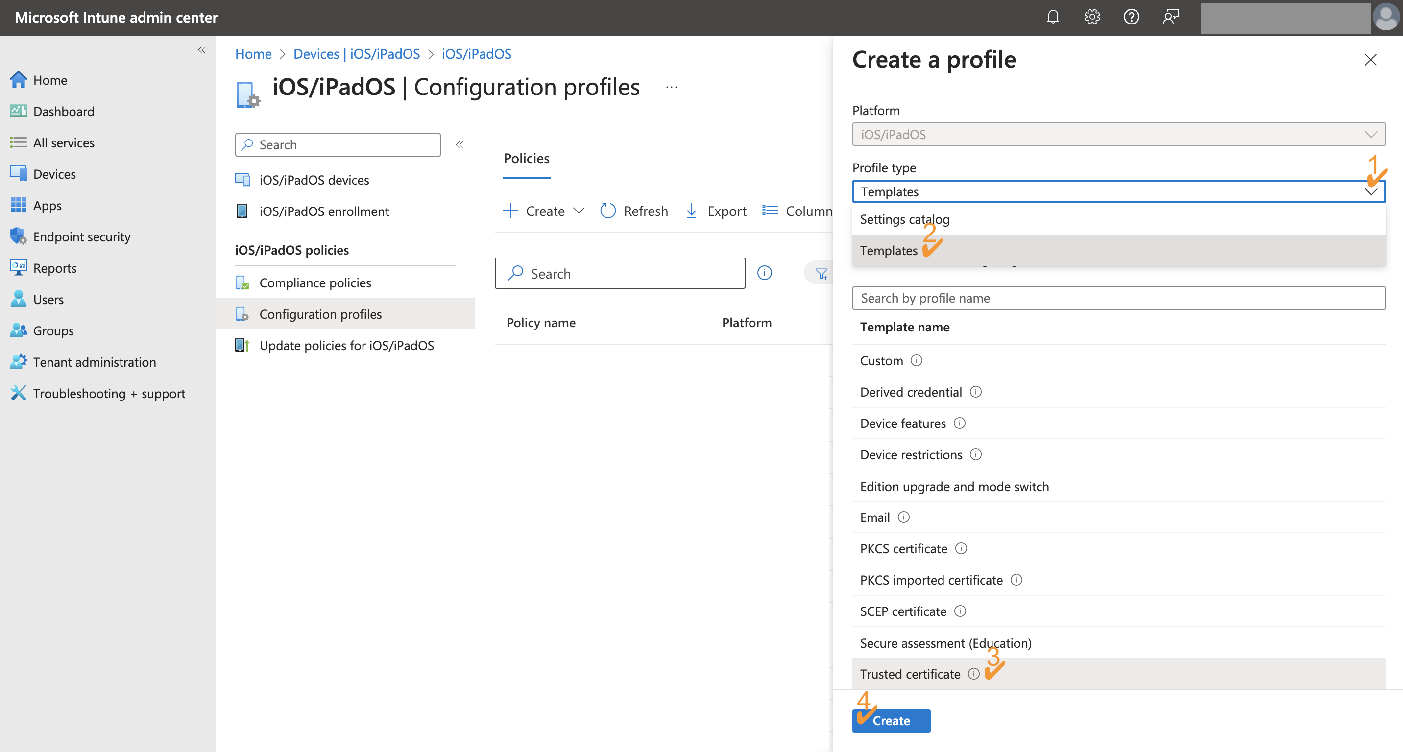iOS SCEP enrolment via Microsoft Endpoint Manager