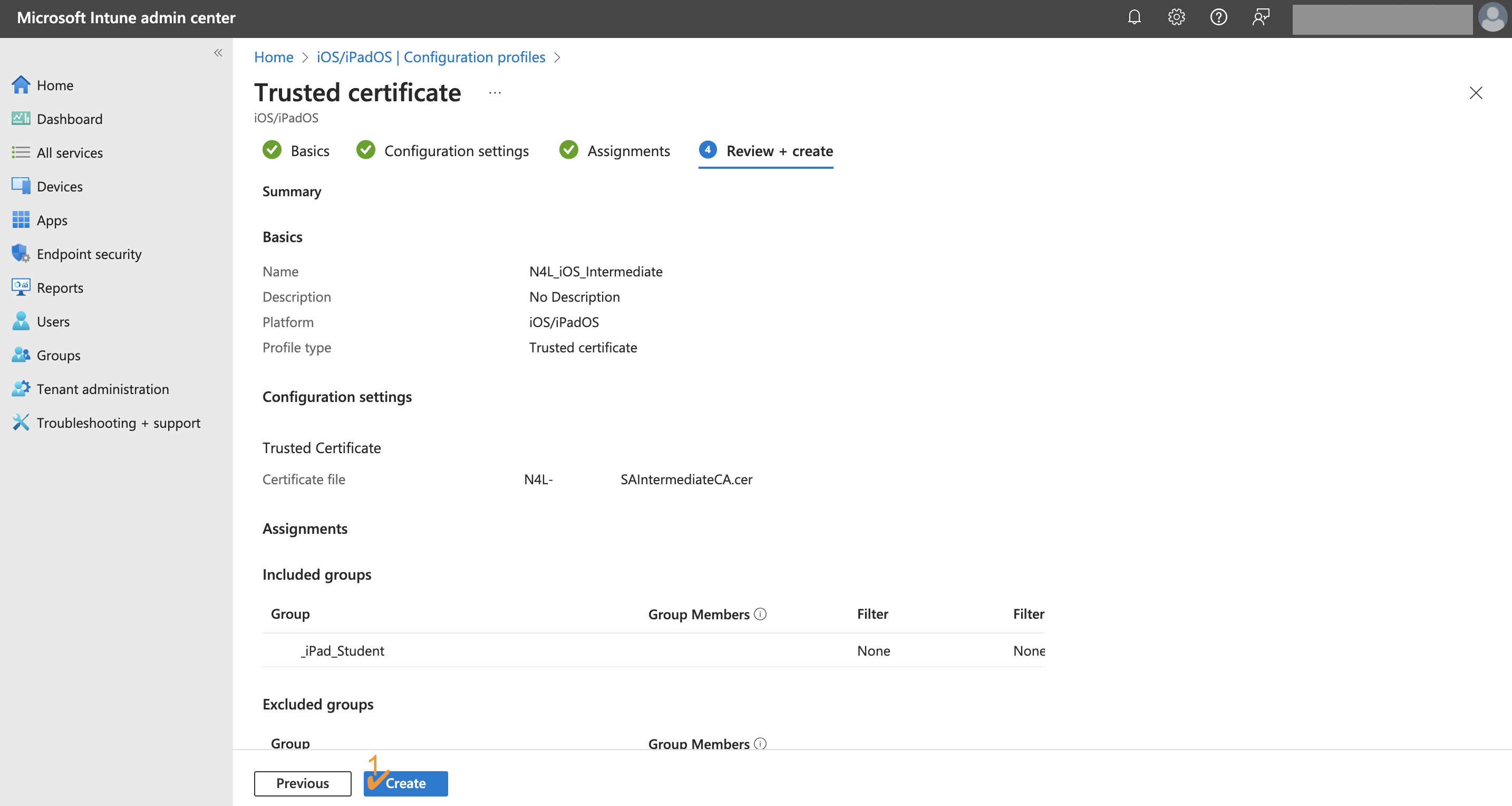 iOS SCEP enrolment via Microsoft Endpoint Manager