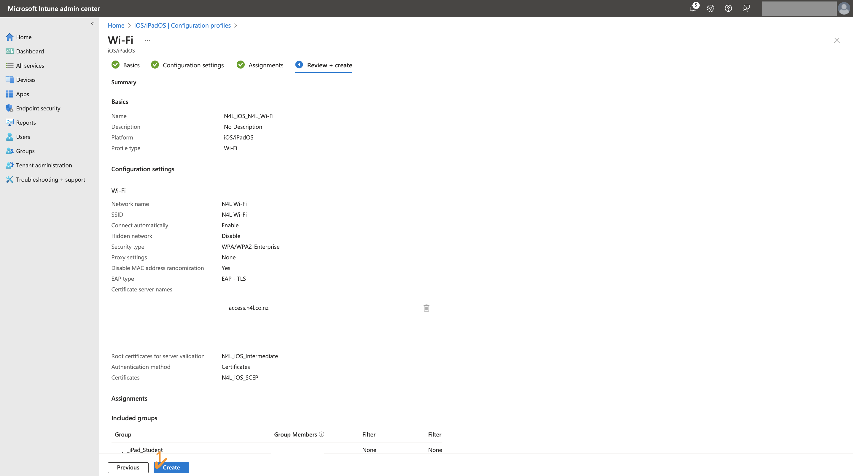 iOS SCEP enrolment via Microsoft Endpoint Manager