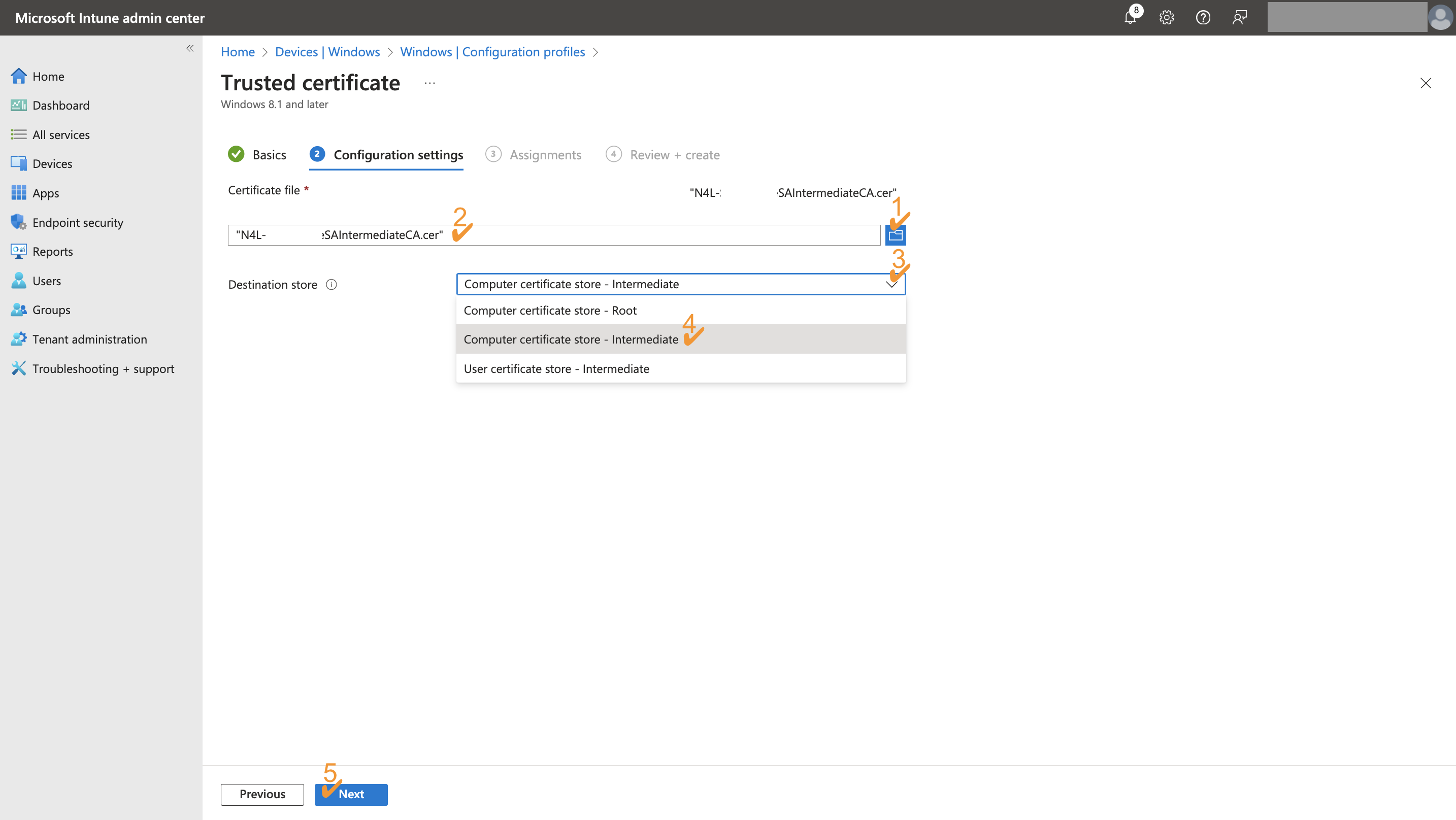 Cloudpath - SCEP enrolment via Microsoft Endpoint Management (formerly ...