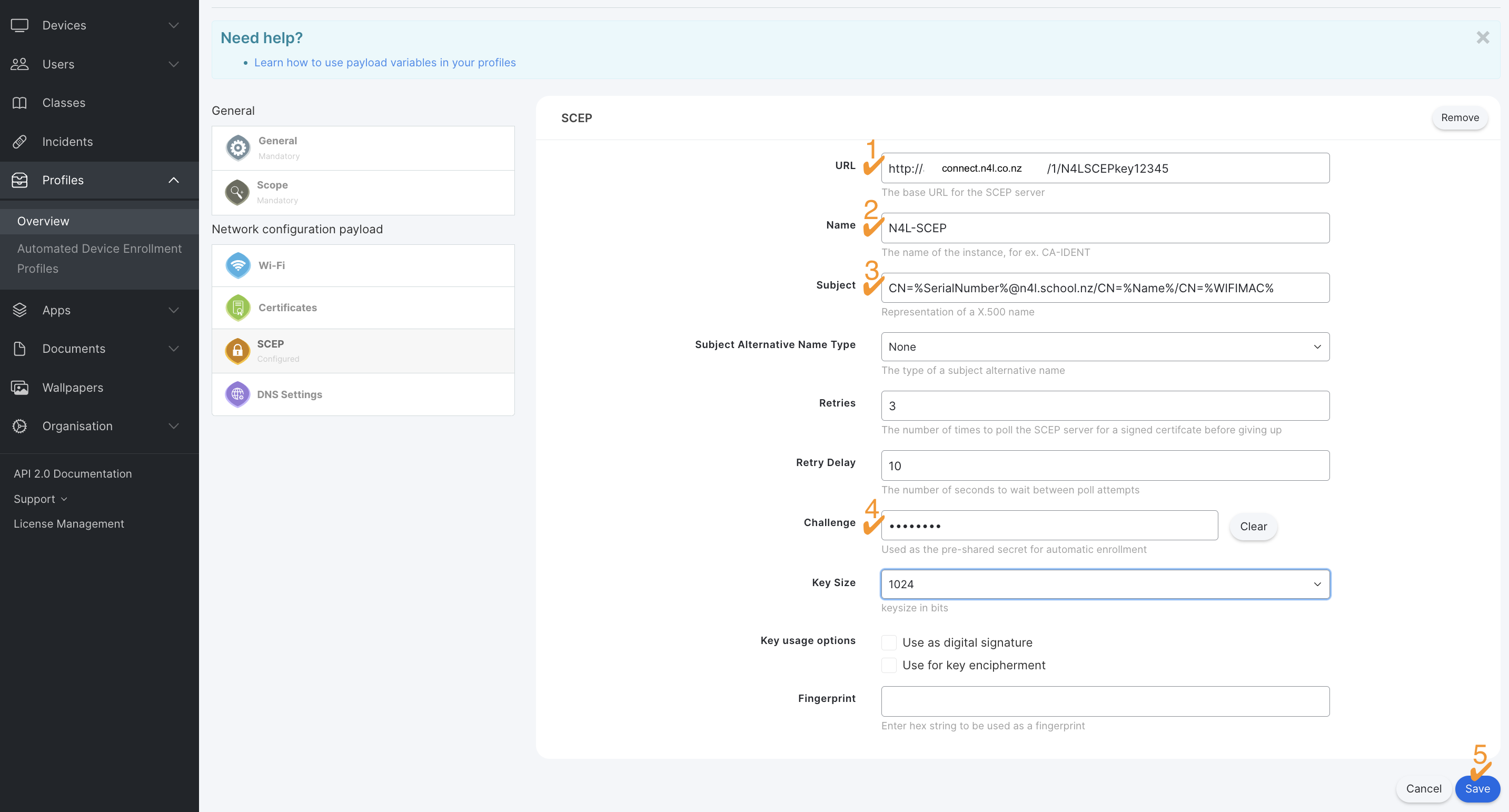 Cloudpath - iOS SCEP enrolment via Jamf School