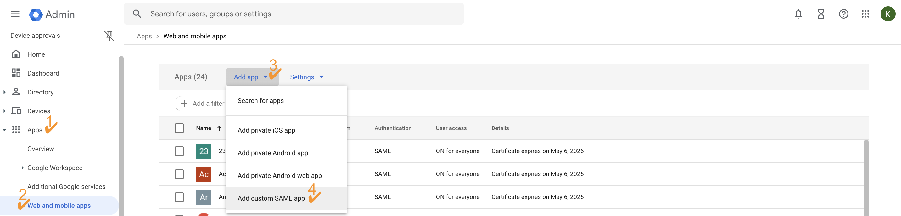 How to configure Google SAML app for Cloudpath access