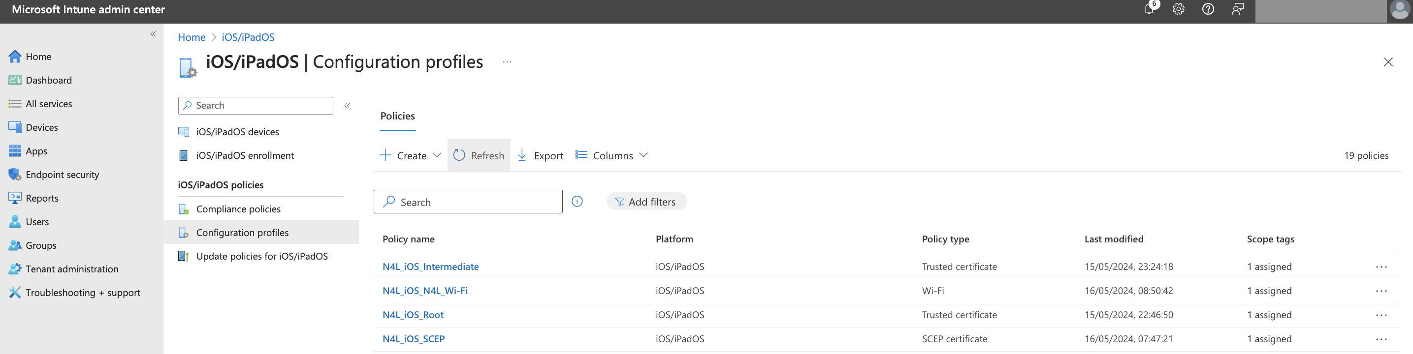iOS SCEP enrolment via Microsoft Endpoint Manager (SA pre-December 2023 ...