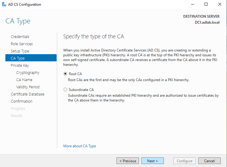 How to install Certificate Authority (CA) server and create certificates