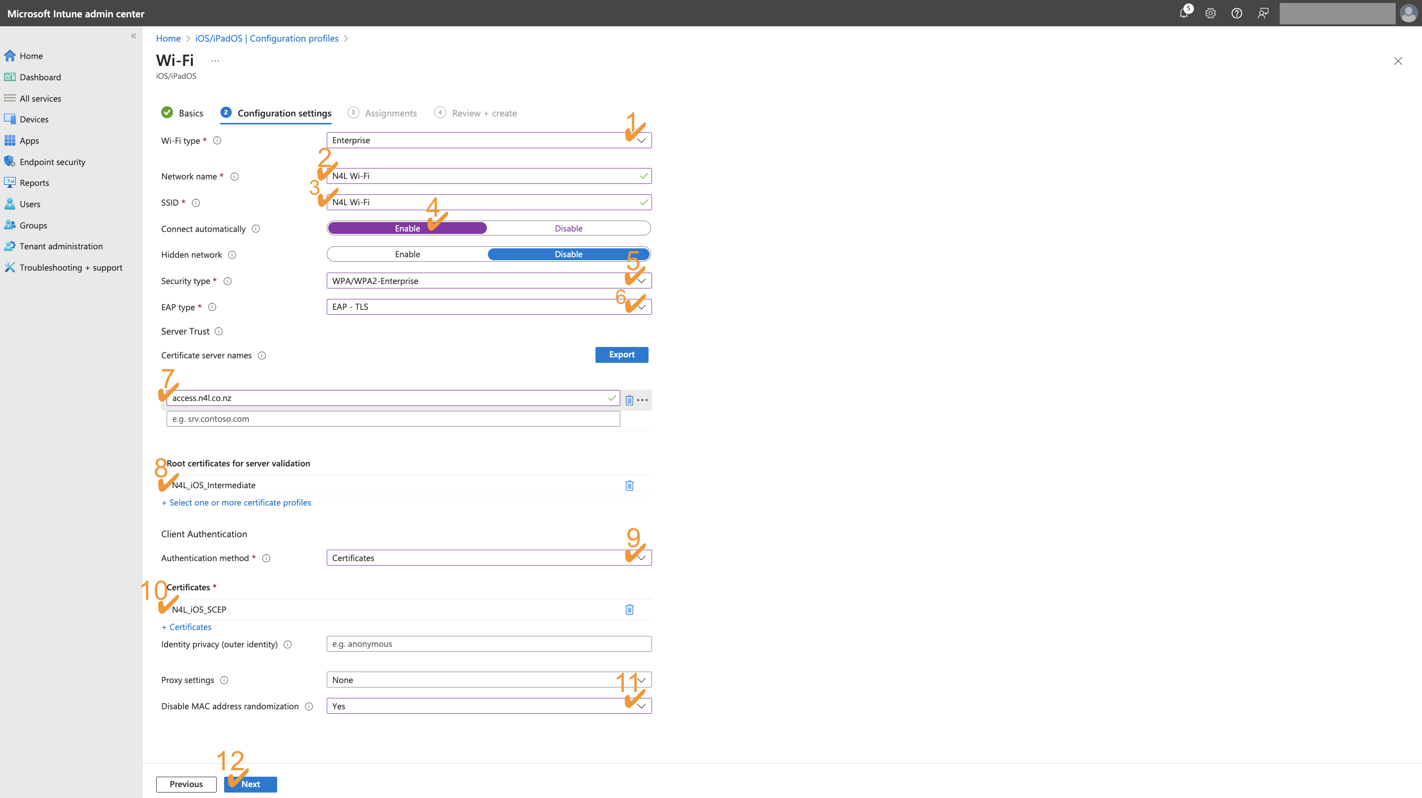 iOS SCEP enrolment via Microsoft Endpoint Manager (SA pre-December 2023 ...
