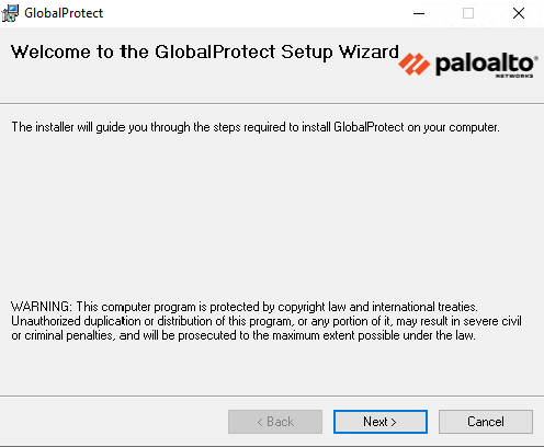 Installing GlobalProtect for Remote Access (VPN) - Microsoft Windows